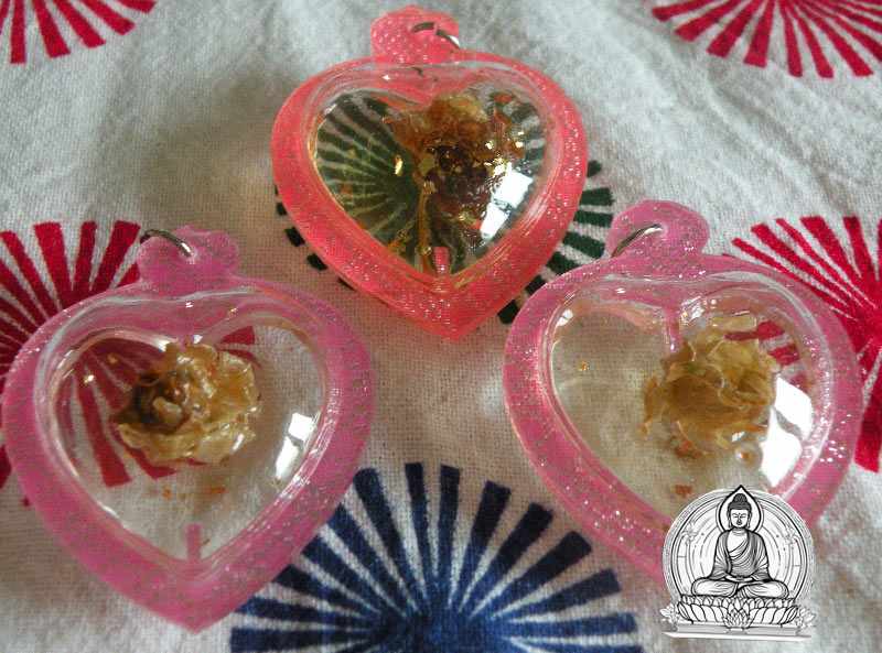 Large love flower attraction amulet Dok Rak - Venerable Phra Ajarn The ...