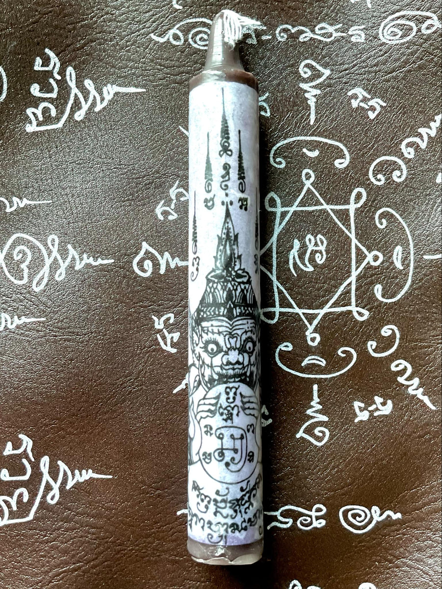 Phra Rahu Offering Candles (+ Phra Rahu Pa Yant Sacred Cloth). #455 ...