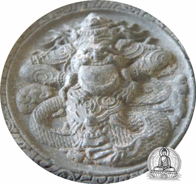 Large amulet of Phra Pikanet and Phra Rahu - Wat Phra Mahatat. #64 ...